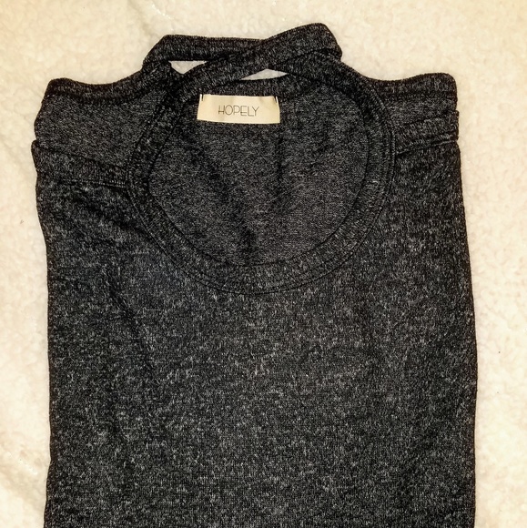 Hopely | Tops | Brush Knit Cut Out Neck Top | Poshmark